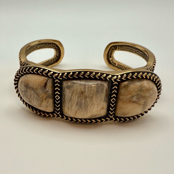 Studio Barse | Jewelry | Studio Barse Tan Natural Stone Golden Bronze ...